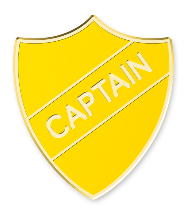 Captain Shield Soft Enamel School Badges - Made by Cooper